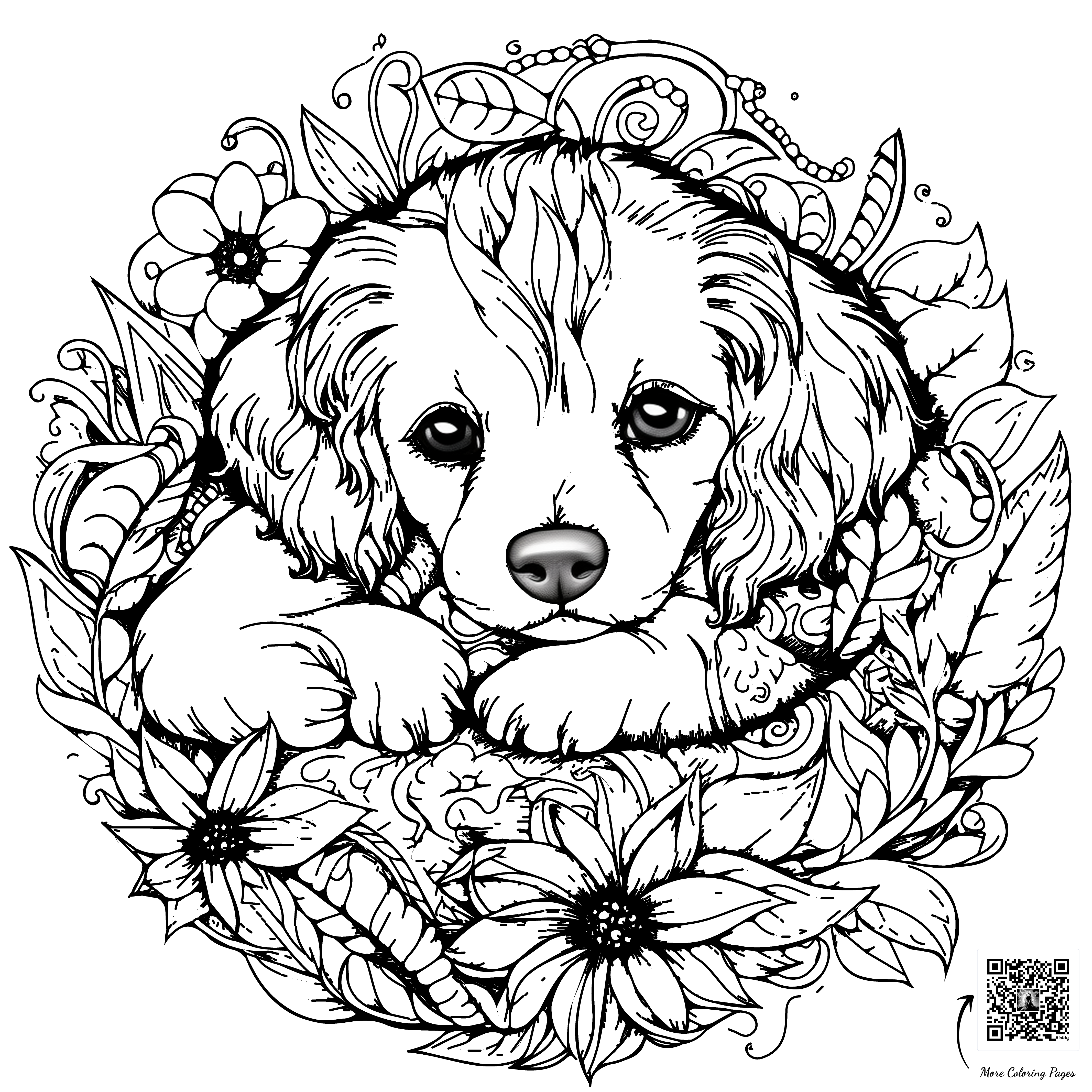 Free Puppy Coloring Pages – Thunder Chicken Studios